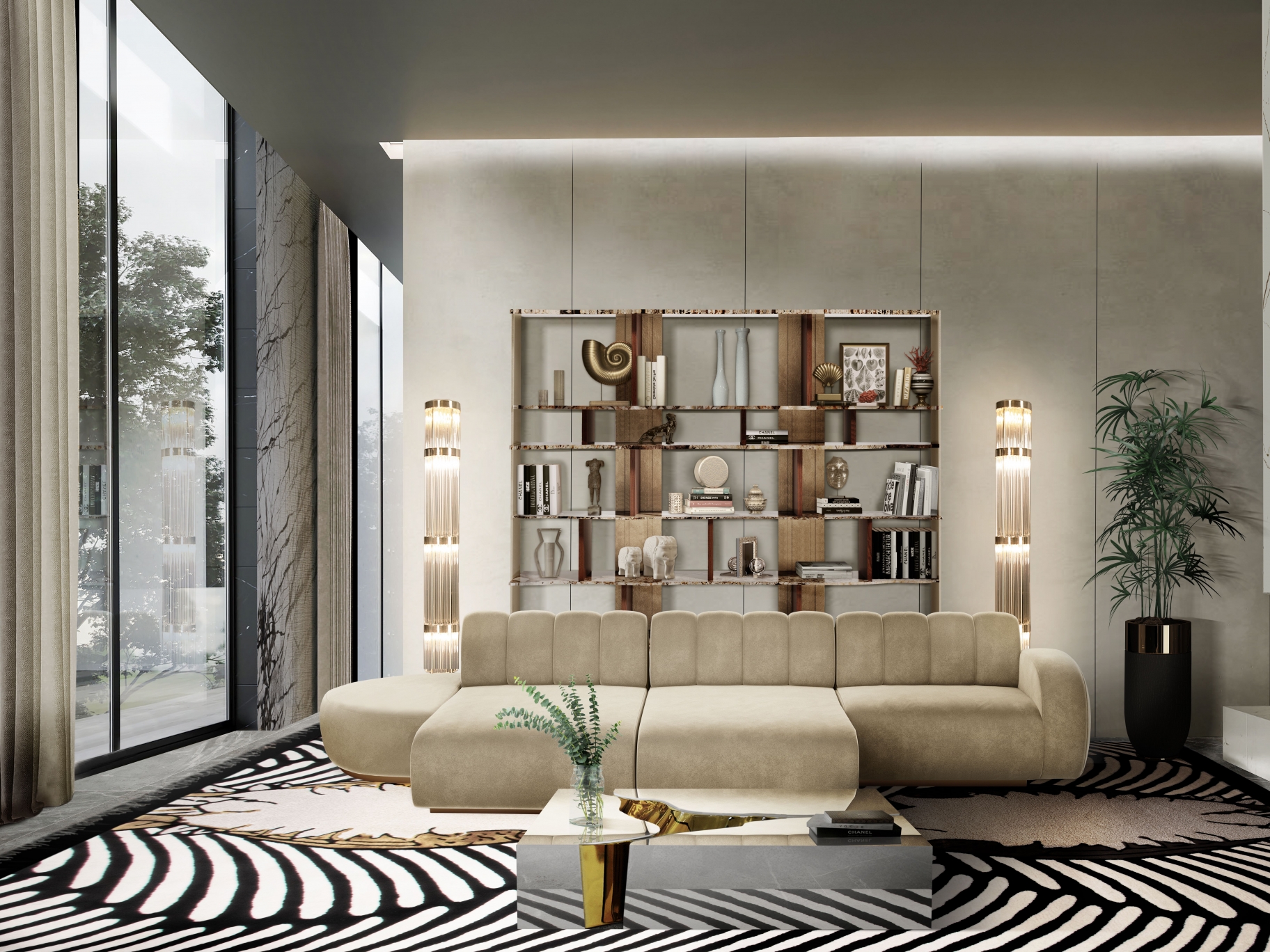 CLASSIC LIVING ROOM WITH THE ECCENTRIC COUPLE RUG - ROOM BY ROOM - RUG ...