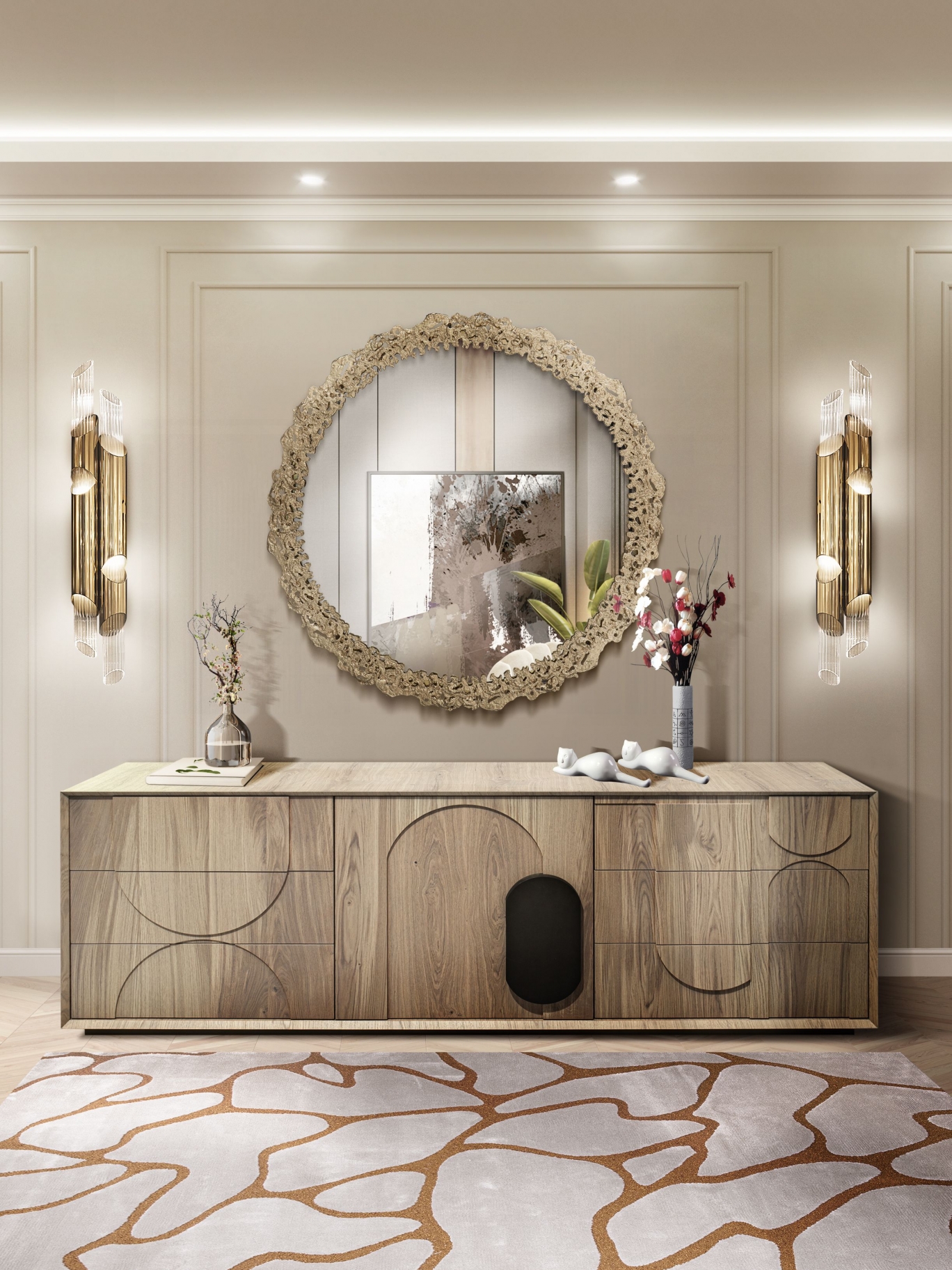LUXURIOUS HALLWAY DECOR WITH THE CELL RUG - ROOM BY ROOM - RUG'SOCIETY ...