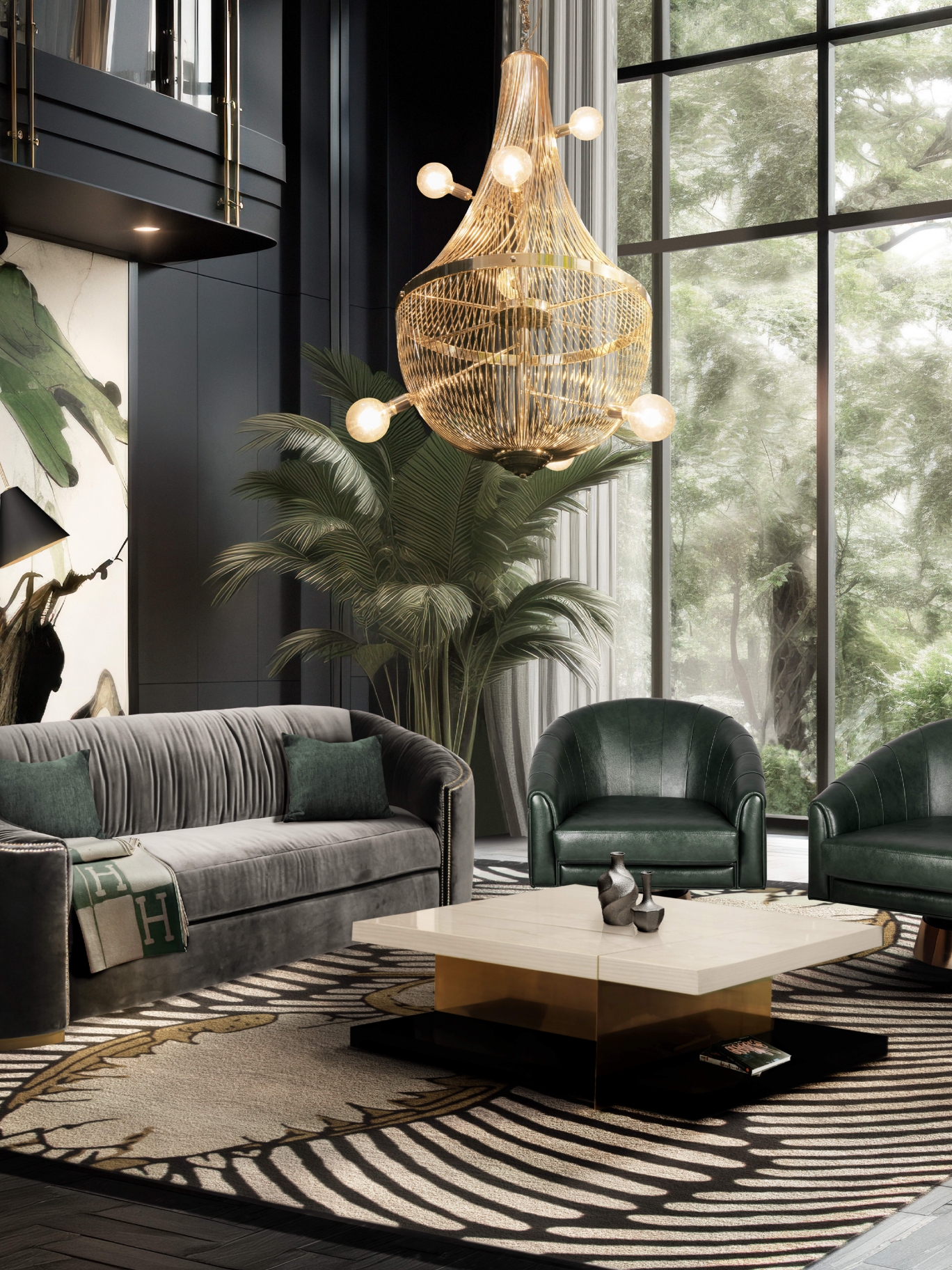 NATURE-INSPIRED LIVING ROOM WITH COUPLE RUG - ROOM BY ROOM - RUG ...