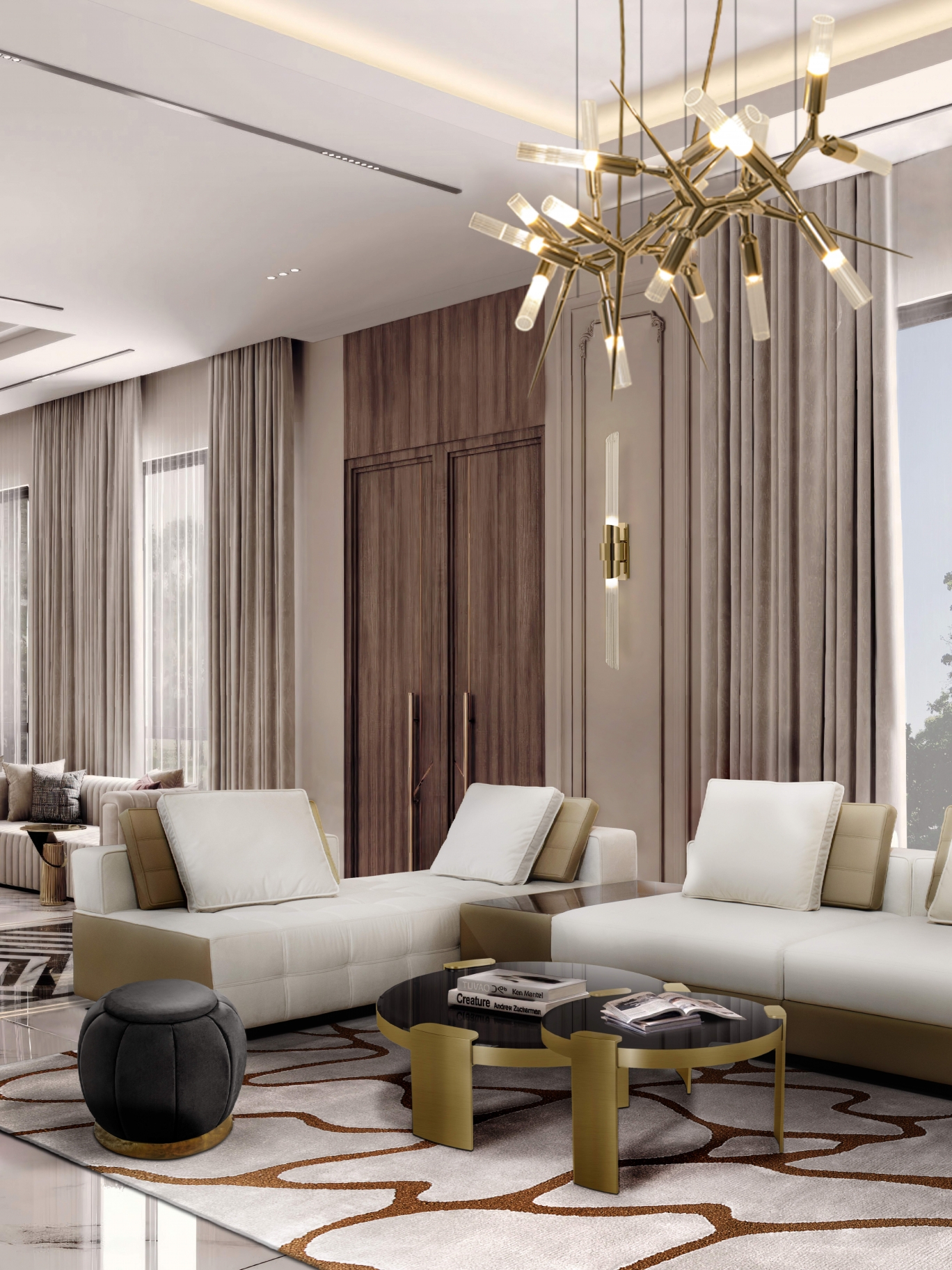 REFINED LIVING ROOM WITH CELL RUG - ROOM BY ROOM - RUG'SOCIETY | THE ...