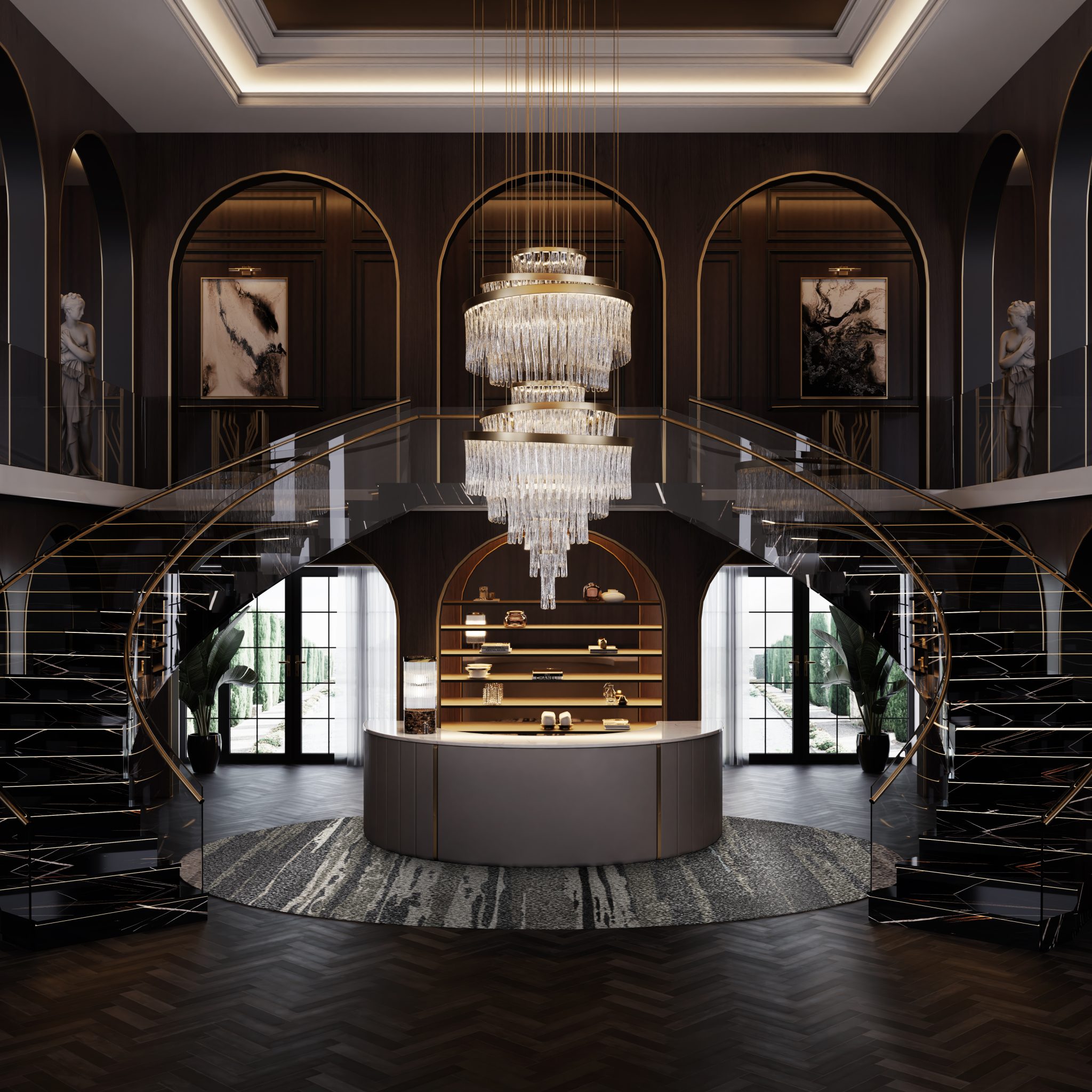 50 Luxury Entryways To Create a Striking Interior Decor