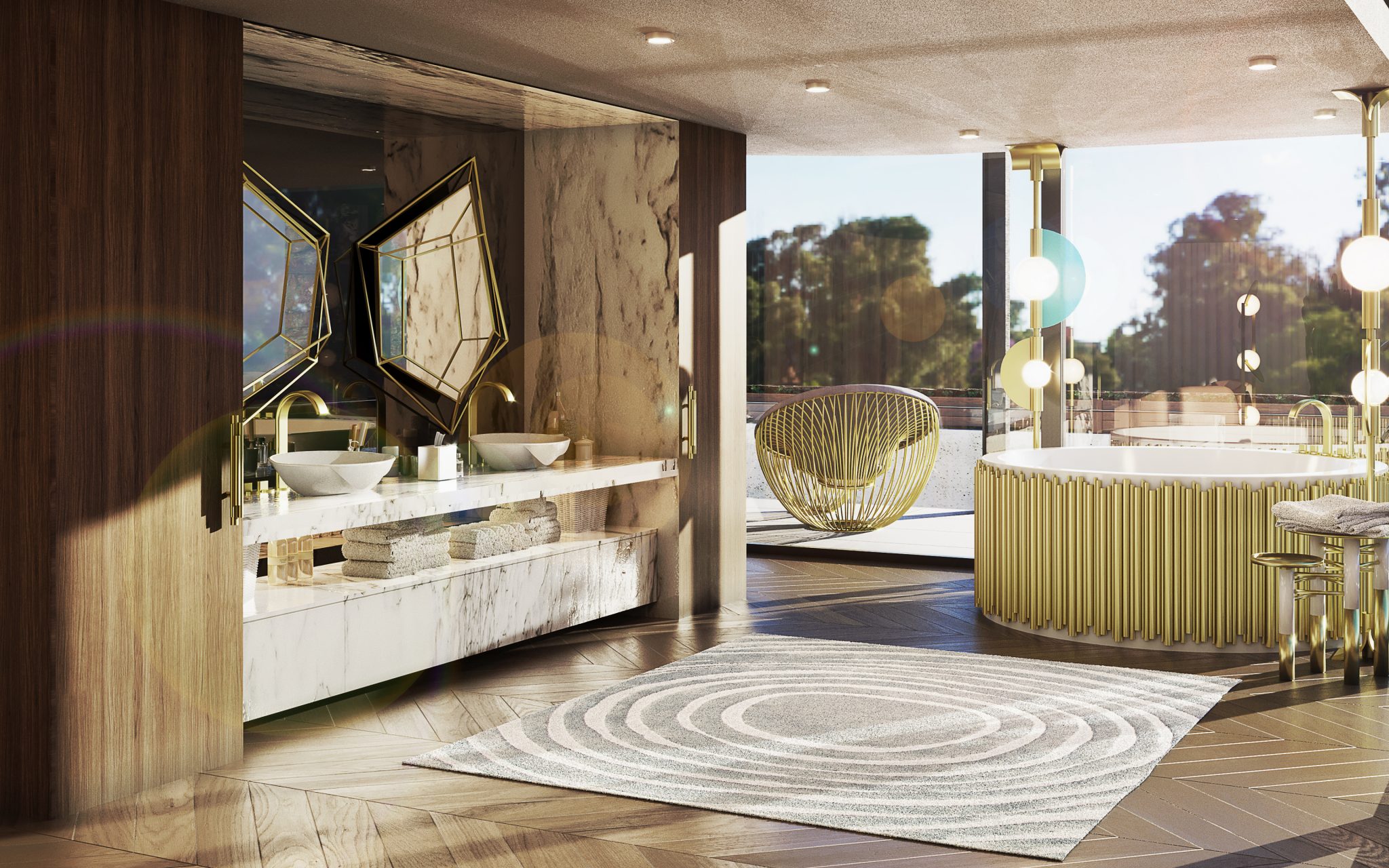 Interior Design Trends: Blending Extravagance and Neutral Tones