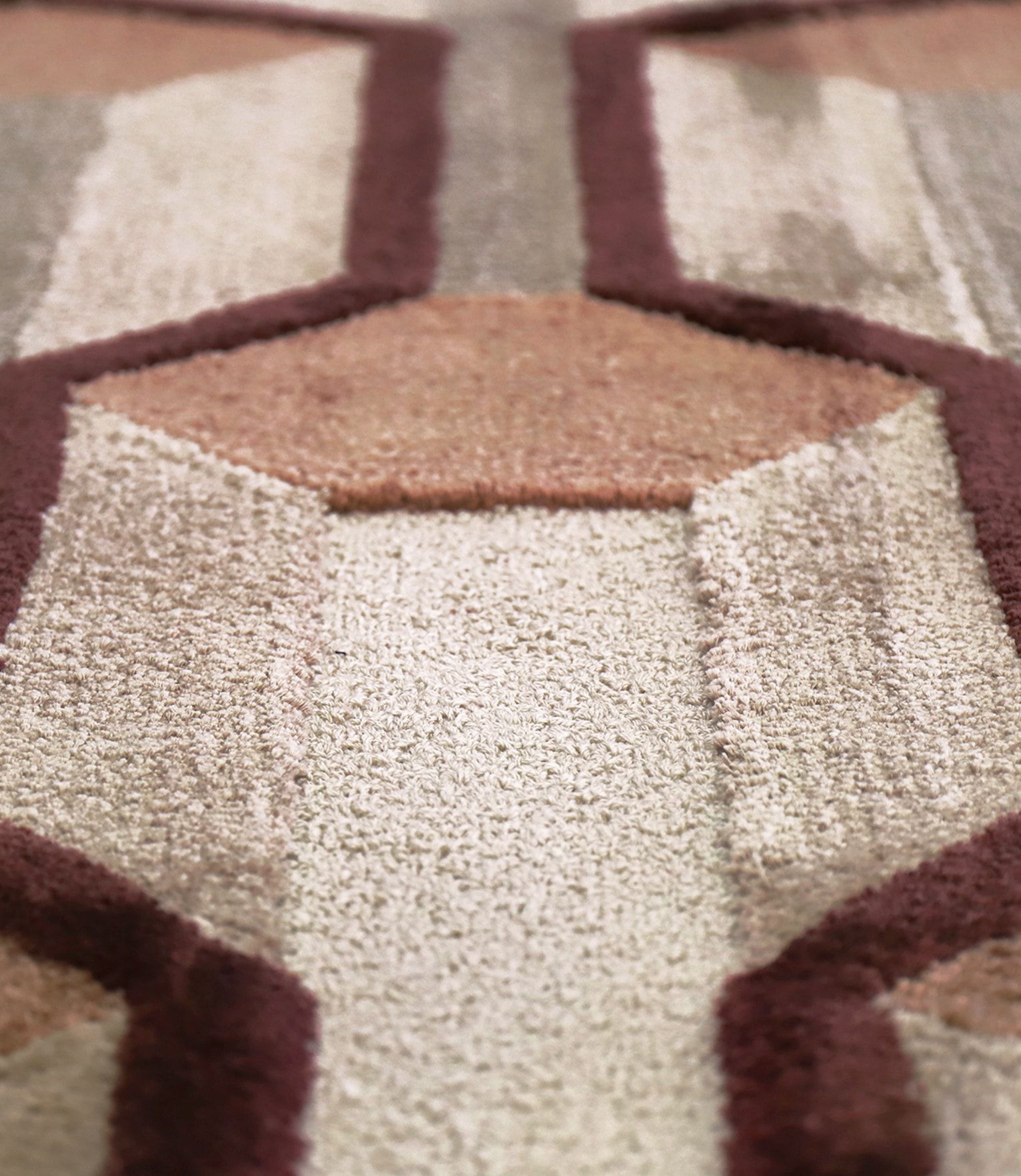 LUCY Modern Lounge Rug In Natural Wool & Botanical Silk by Rug'Society